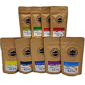 Best Coffee Gift Box Set 9 Assorted Coffees . Sumatra Timor Colombia Ethiopia Honduras Mexico Guatemala Brazil Peru. All Amazing Coffee from all Over the World (9 Pack Whole Beans Assorted Coffee 2oz)