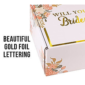 Bridesmaid Proposal Boxes - Set of 8 With Crinkle Paper for Bridal Party - Will You Be My Bridesmaid Boxes, Maid of Honor, Matron of Honor