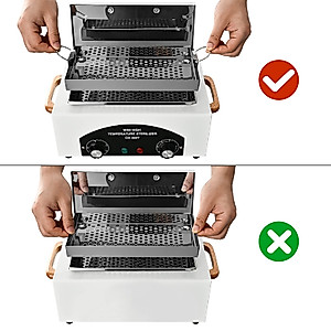 High Temperature Metal Tool Cleaning Box, 110V 300W 1.5L with Timer Manicure Pedicure SPA Salon Barber Equipment for Sundry Beauty Hair Nail Metal Tools with Handle