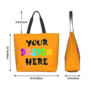 Custom Tote Bag Personalized Shoulder Bags Custom Bags With Logo Design Photo Text Women for Travel Business Shopping Personalized Gifts