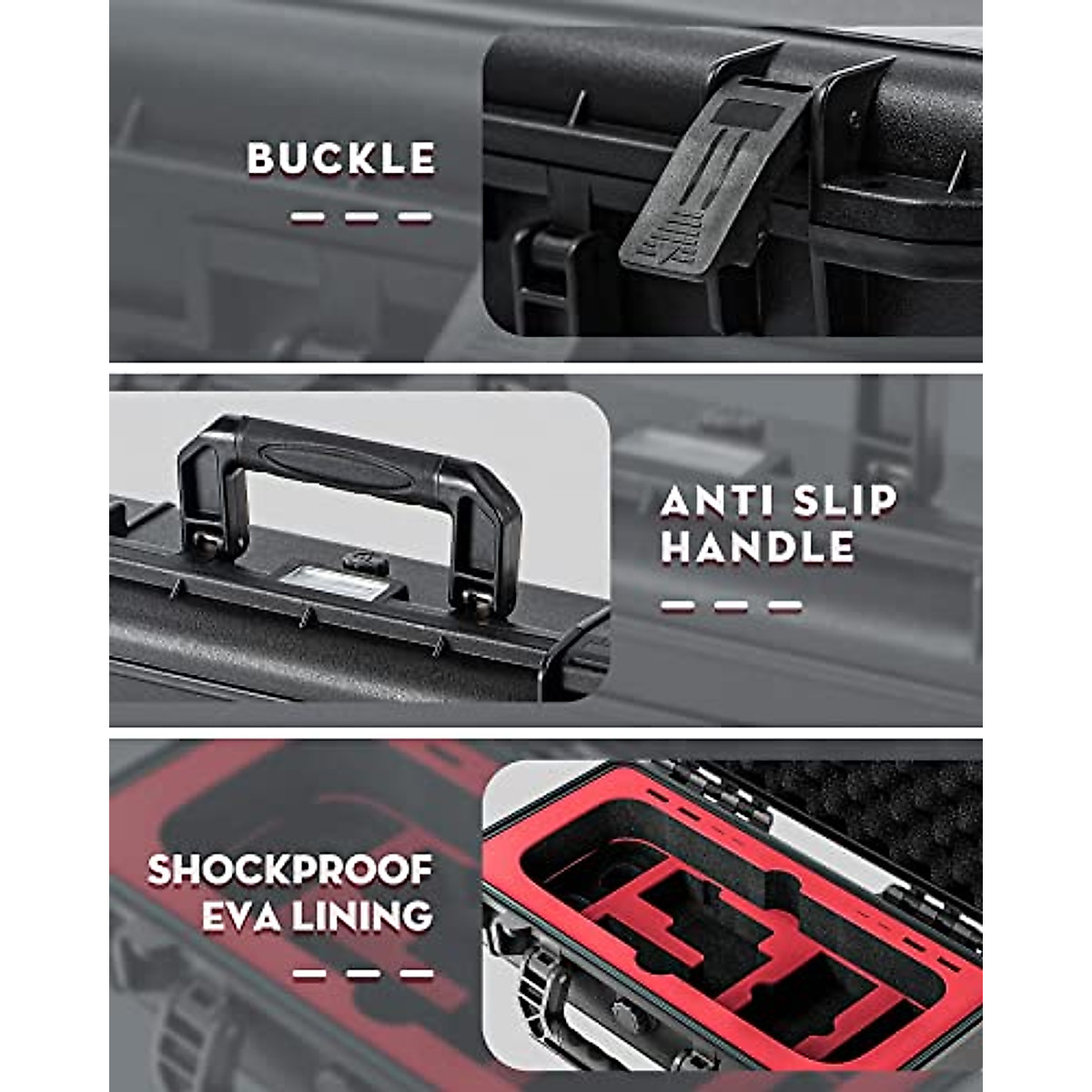 DEVASO Upgraded Carrying Case for Steam Deck, Professional Deluxe Waterproof Case Soft Lining Hard Shell Travel Case for Steam Deck Console and Other Accessories