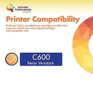Professor Color Re-Coded OEM Toner Cartridge Replacement for Xerox VersaLink C600 | 106R03918 - Extra High Yield Yellow (16,800 Pages)