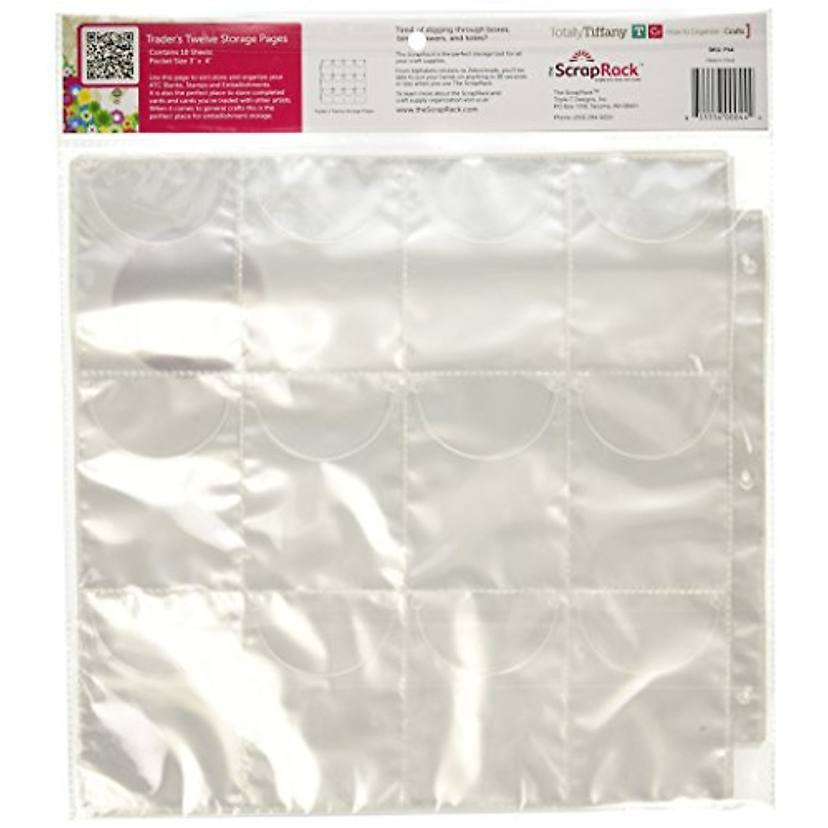 Totally-Tiffany SRSP-P44 Scrap Rack Basic Storage Page, Traders 12, 10-Pack