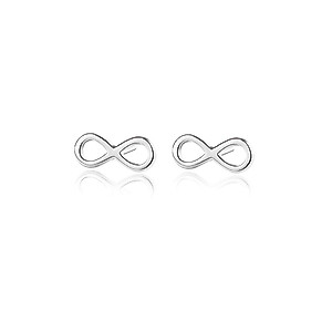 Minimalist Infinity Tiny 925 Sterling Silver Cartilage Tragus Small Stud Earrings for Women Sensitive Ears Cute Mini Huggie Post