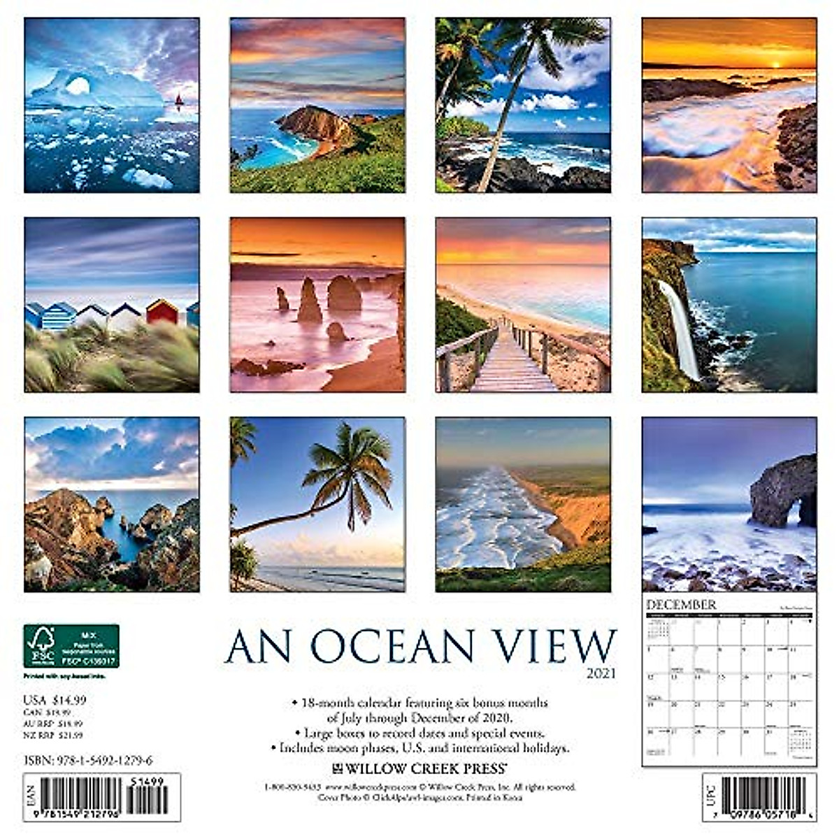 Ocean View 2021 Wall Calendar