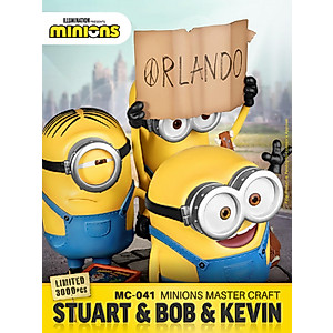 Beast Kingdom Minions: Stuart, Bob, and Kevin MC-041 Master Craft Statue, Multicolor