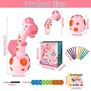 RNGODO Drawing Projector for Kids, Trace and Draw Projector Toy for Toddler Girls & Boys, Learning Art Children Drawing Projection with 72 Stencils and 12 Markers and 1 Art Book