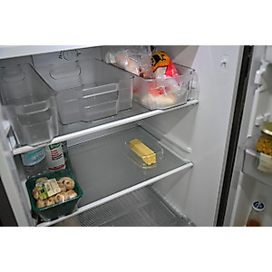 HOME-X Clear Acrylic Butter Dish with Cover, Plastic Covered Cheese Holder with Tray