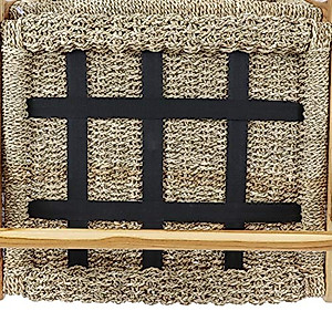 Decor Therapy London Light Oak Seagrass Weave Accent Chair, Natural