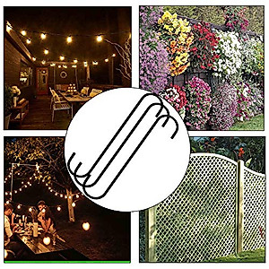 DINGEE 12 inch 8 Pack Extra Large S Hooks Heavy Duty Long S Hooks for Hanging Plant,S Hooks for Tree Branch,Bird Feeder,Pots and Pans Closet Garden Pergola Indoor Outdoor X-Large Hooks