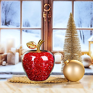 Lovskoo Crystal Apples Christmas Eve Gifts For Her Romantic Ornamental Apples Display Christmas Decor Nightmare Before Christmas Decorations Indoor Christmas Party Christmas Nativity Religious