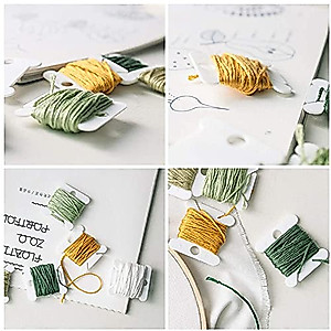 Floss Organizer Storage Box With 18 Compartments & 100 Bobbins, Clear, 10.5"