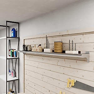 AmGood 6" X 60" Stainless Steel Wall Shelf | Metal Shelving | Garage, Laundry, Storage, Utility Room | Restaurant, Commercial Kitchen | NSF