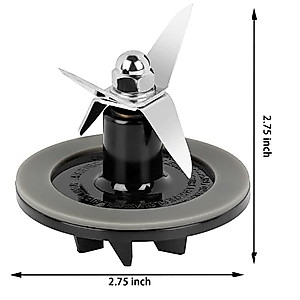 Replacement Parts Blender Blade Assembly with 3 Pieces Blender Gaskets，Fit for Cuisinart CBT-500, SB5600, CB600