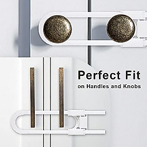 Sliding Cabinet Locks for Babies, 6 Packs Upgrade U-Shaped Sliding Child Locks for Cabinets, Child Proof Cabinet Latches, Multi-Purpose Adjustable Baby Proofing Cabinets