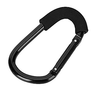 Stroller Hook Mommy Stroller Clip and Stroller Accessories Organizer Hook Pushchair Hook Infant Buggy Bag Clip Large Carabiner Mommy Storage Hook for Shopping Bag Water Bottles