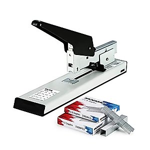 IMLIKE Heavy Duty Stapler with 2000 Staples: 100 Sheets High Capacity Office Stapler, Manual Big Stapler, Metal Large Stapler for Paper Binding, Include 23/8 & 23/13 Staples Each 1000PCS