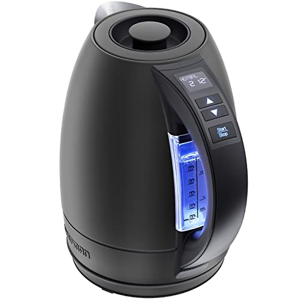 Chefman Electric Tea Kettle, 1.8 Liter Hot Water Electric Kettle Temperature Control Water Boiler with 5 Presets, Tri-Colored LED Lights, Keep Warm, Automatic Shutoff, Black