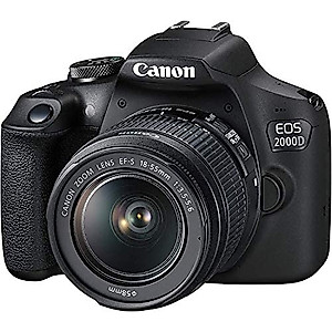 Canon EOS 2000D (Rebel T7) DSLR Camera with EF-S 18-55mm f/3.5-5.6 DC III Lens Accessory Bundle