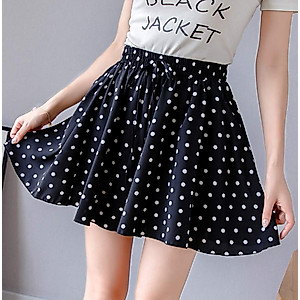 Fuwenni Women's Summer Casual Comfy Culottes Shorts Elastic Waist Wide Leg Beach Shorts with Pockets Black XXL/US 16