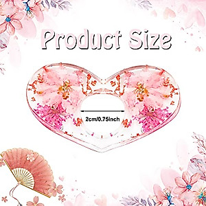 Dried Flower Resin Bookmarks and Book Page Holder Transparent Floral Page Marker with Tassels Handmade Thumb Ring Page Holder Personalized Reading Accessories Gift for Women Girls Adults Kids