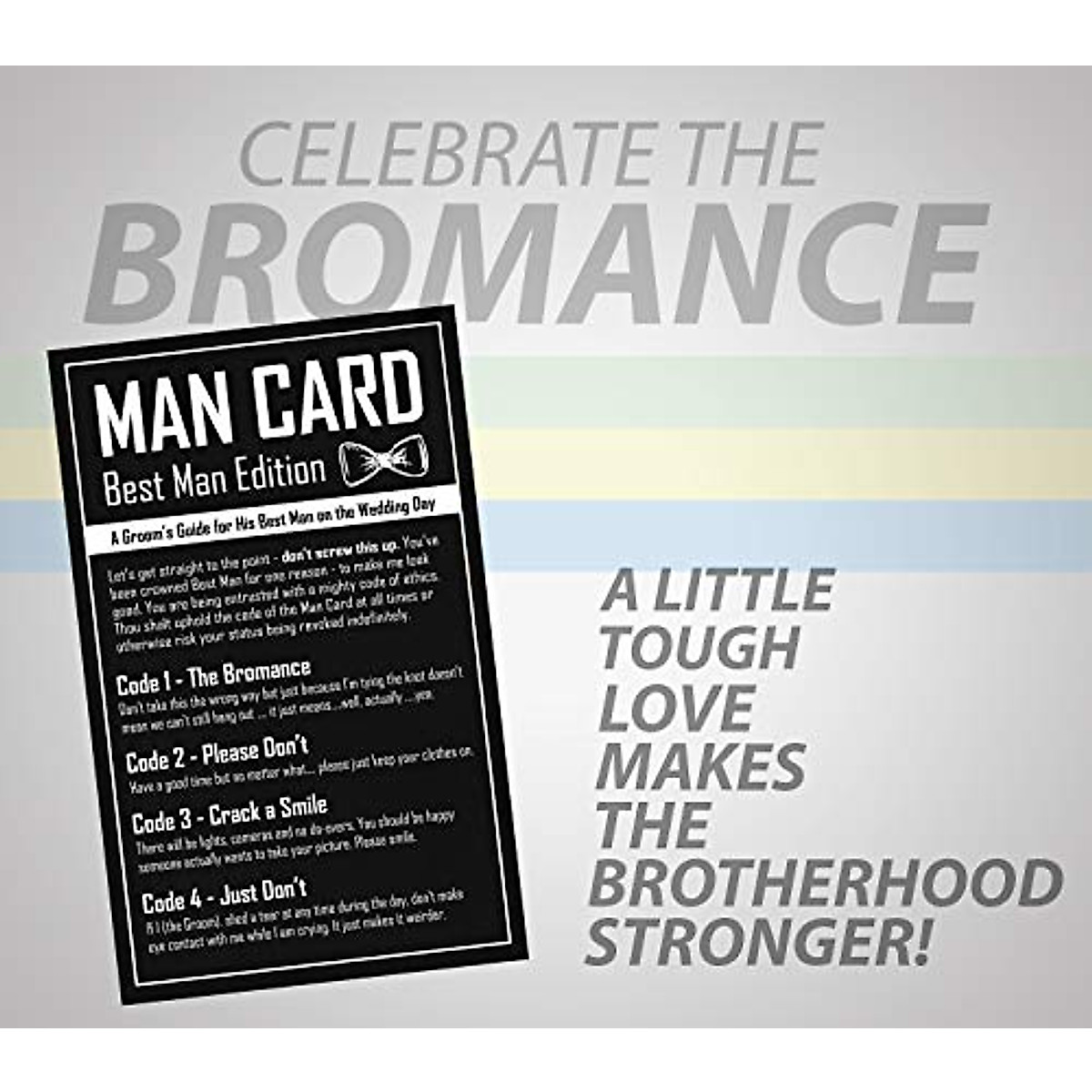 Wannabe Genius Groomsmen Gifts - The Man Card - Groomsmen Proposal or Groomsman Gifts for Wedding Day (6-Pack)