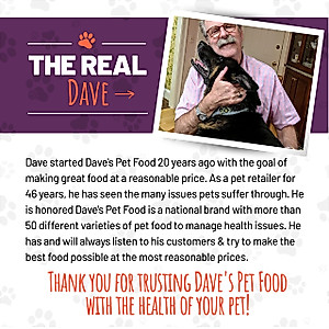 Dave's Pet Food Kidney Support for Dogs with Renal Support (Tuna Pate), Wet Renal Dog Food, Non-Prescription Low Phosphorus, Added Vitamins & Minerals, Vet Formulated (5.5 oz, Pack of 12)