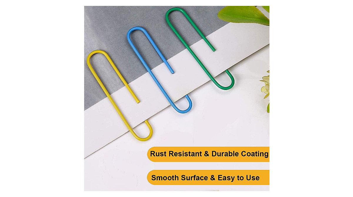 Vinaco Large Colorful 2 Inch Paper Clips - 100 Pack