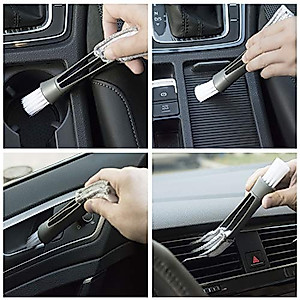 Loyakuu (3 Pack Microfiber Car Duster Exterior Scratch Free, Extendable Handle Interior Multipurpose dust Cleaning Duster for car(Medium)