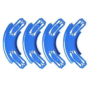 ARSUNOVO Racetrack Connectors Compatible with Hot Wheels,90 Degree Banked Turn,4 Packs