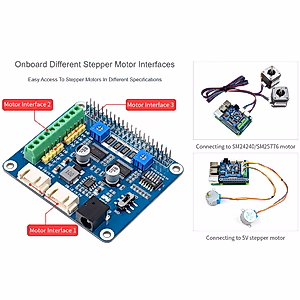 Stepper Motor HAT Dual Onboard 2-CH HR8825 Motor Driver Chip,Drive two Stepper Motors Up To 1/32 Microstepping,Apply to 3D Printer, Sculpturing machine, Mechanical Arm,for Raspberry Pi/ Jetson Nano