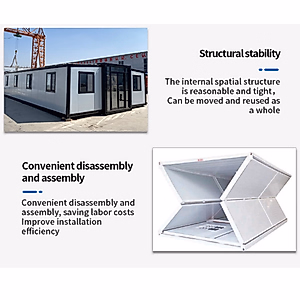 40ft Portable Customizable Tiny House, Customizable Expandable Mobile Folding Design | Modular Prefabricated Container Houses for Hotels, Offices, Booths, Shops, Gardens, Villas, etc.