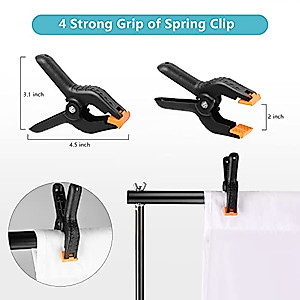 Heavy Duty Backdrop Stand, 6.5 x 10ft Adjustable Photo Backdrop Stand for Parties, Back Drop Banner Stand Support System Kit for Photoshoot, Portrait, Studio Photography, Baby Shower…