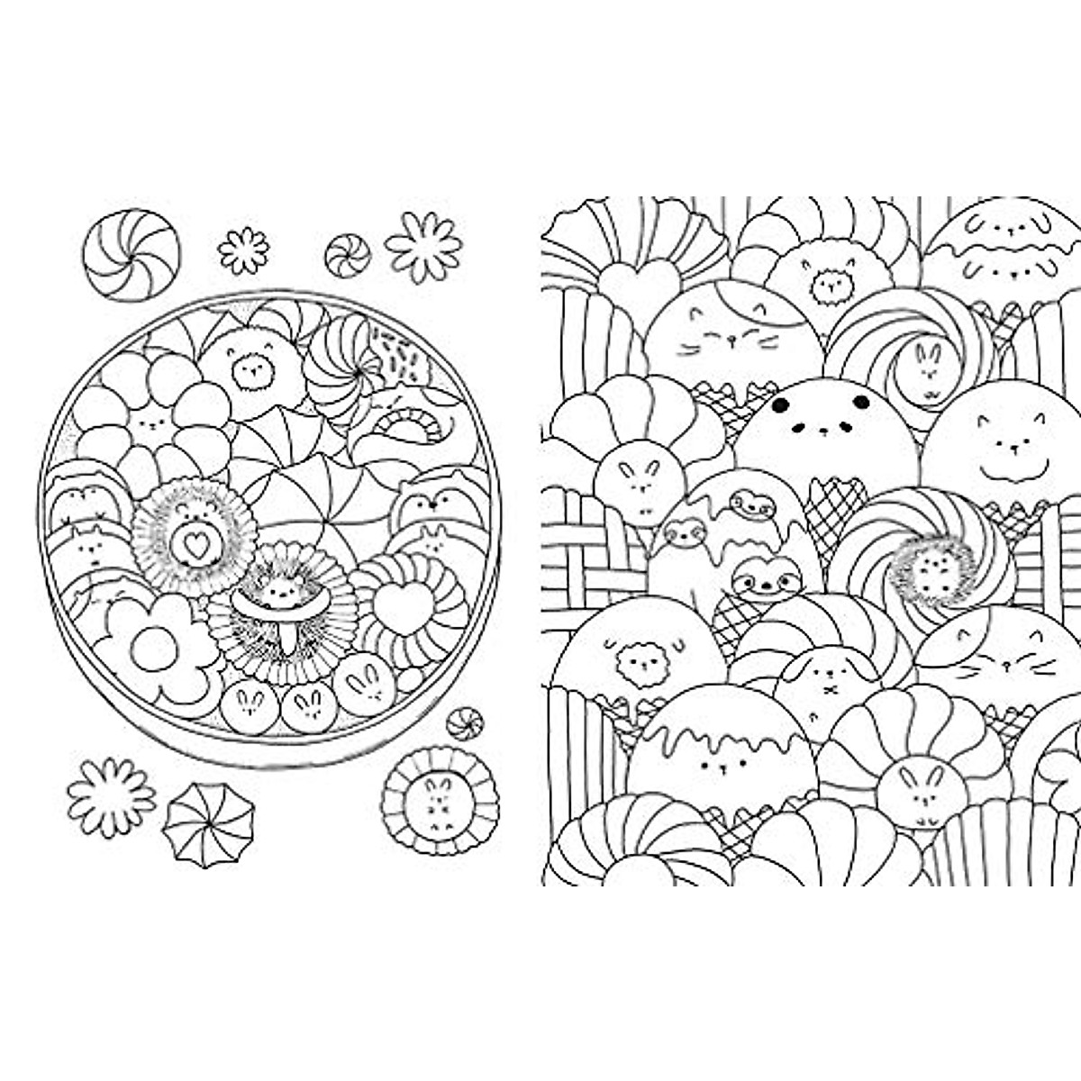 A Million Cute Animals: Adorable Animals to Color (A Million Creatures to Color) (Volume 9)