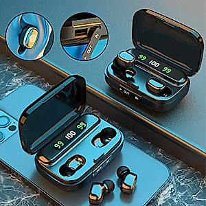 Bluetooth Earbuds, Wireless Earphones Bluetooth 5.3 in-Ear Headphones Touch Control, Fast Charge, LCD Power Display, Built-in Mic Ear Buds for Home Office Sports, Can Be As Power Bank