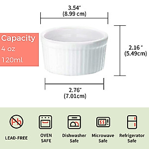 Luvan 4 Pieces Butter Warmers,Butter Warmers For Seafood with 20 Pieces Tealight Candles,Ceramic Butter Warmer Set for Chocolate or Cheese,Fondue- Dishwasher Safe,Microwave Safe, Oven Safe