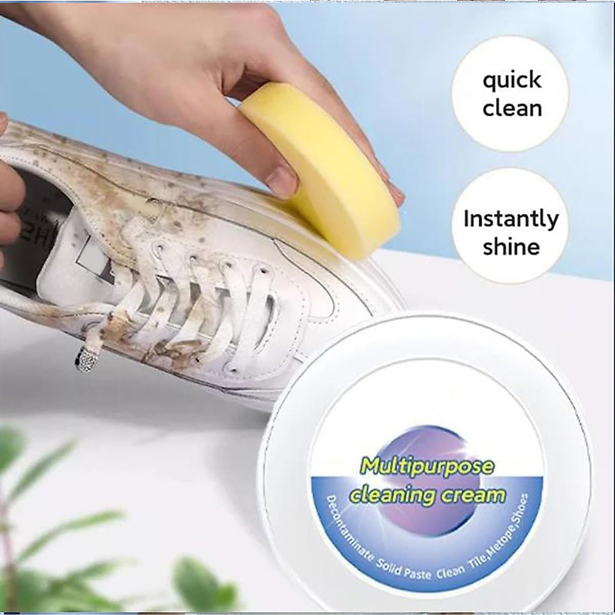 znvwki Mallify Shoe Cleaner, Mallify Cleaner, Mallify Shoe Cleaner, Mallify Multifunction Cleaning and Stain, Multipurpose Cleaning Cream -1pcs