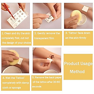 PPVWEY 10 Sheets Henna Tattoos Temporary Henna Stickers 10Pcs Brown Tattoo Stickers Women Body Art Stickers for Wedding Party(10pcs Brown)