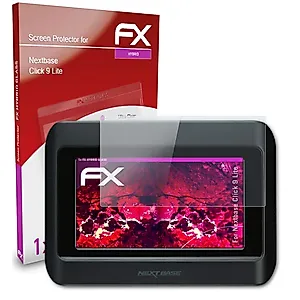 atFoliX Plastic Glass Protective Film compatible with Nextbase Click 9 Lite Glass Protector, 9H Hybrid-Glass FX Glass Screen Protector of plastic
