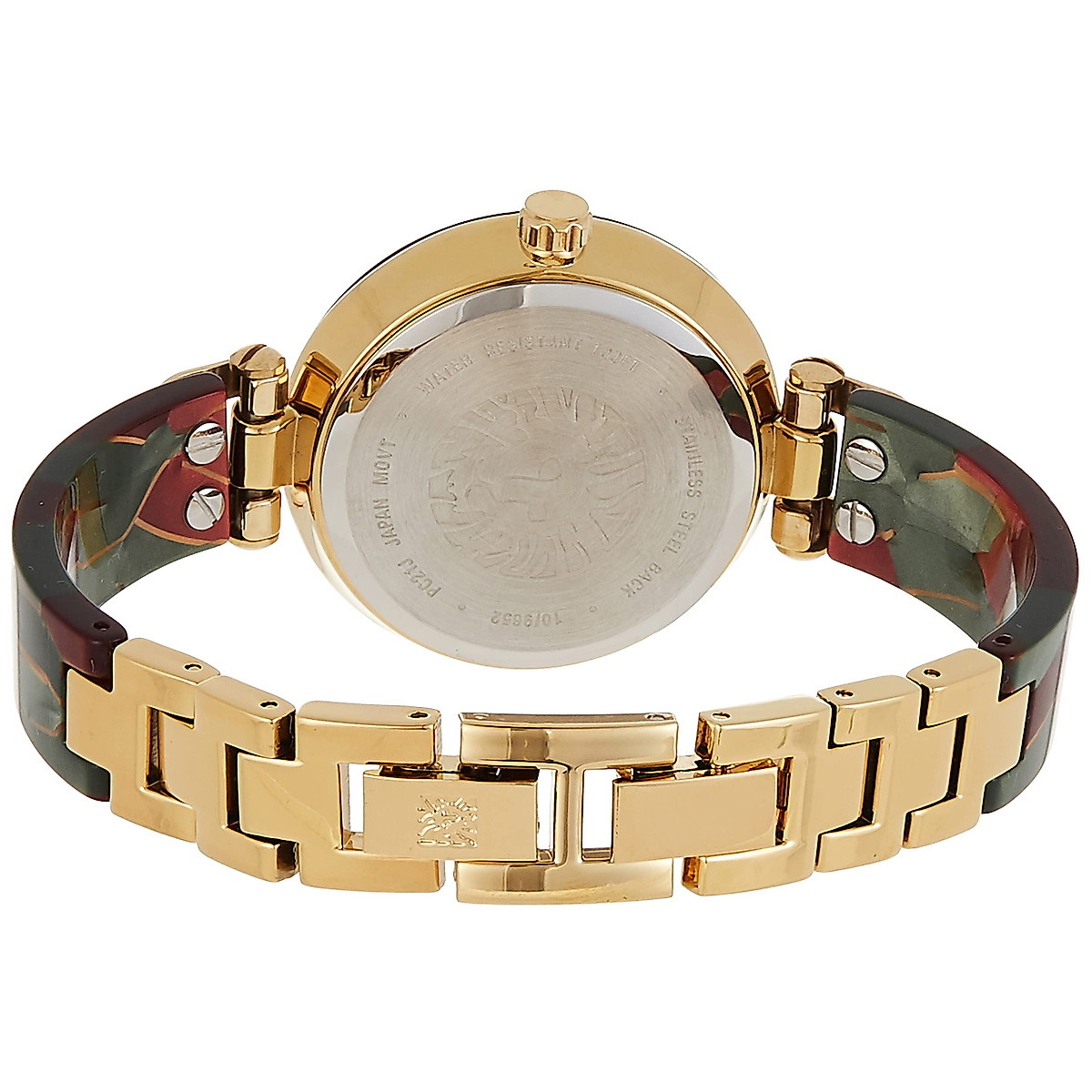 Anne Klein Women's Resin Bangle WatchGreen/Gold