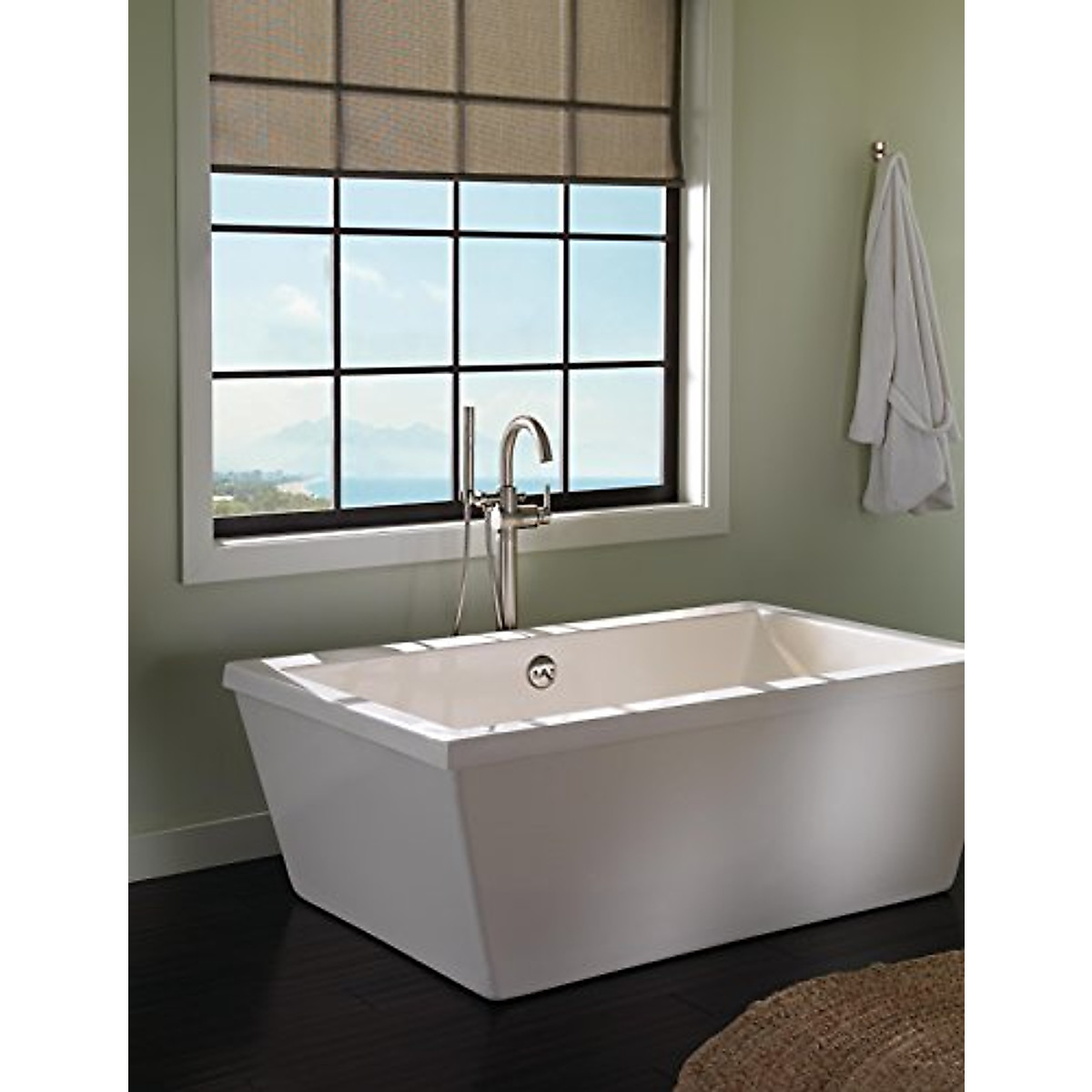 Delta Faucet Trinsic Floor-Mount Freestanding Tub Filler with Hand Held Shower, Stainless T4759-SSFL (Valve Not Included)