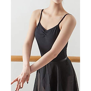 WENDYWU Women's Ballet Leotard Dance Classical Leotard Clothes, Gymnastics Leotards, Women Ballerina Outfits(M,Black)