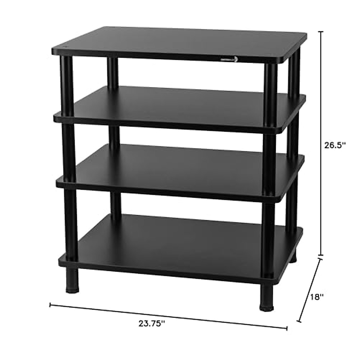 Dayton Audio 4-Tier Media Stand Audio/Video Component Shelf