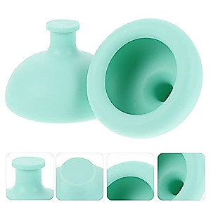 Healifty 2Pcs Silicone Palm Chest Percussion Cup Chest Physical Therapy Cup Pressure Drum Massage Treatment for Expectoration