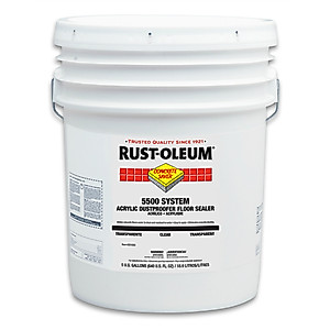 Rust-Oleum 251283 Concrete Saver 5500 System Acrylic Dust Proofer Floor Sealer, 5-Gallon, Clear