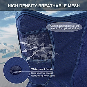 Vorshape Breathable Kids Balaclava Ski Mask, Windprood Face Mask for Cold Weather, Winter Face Warmer for Boys Grils, Youth