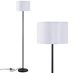 YUNHONG Simple Design LED Floor Lamp,Modern Standing Lamp with White Shade,Pole Lamp with Foot Switch,64.7'' Tall Lamp for Living Room Bedroom Office,Home Decor Lamps(LED Bulb Included)