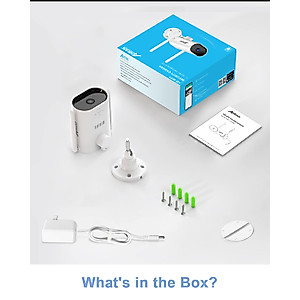 ANRAN Security Camera Outdoor with Pan Rotation 180° Feature, 1080P WiFi Outdoor Security Cameras for Home, IP65 Waterproof, Plug-in Power, 2.4G WiFi, SD and Cloud Storage, B4 White