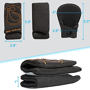 Innokids Car Seat Strap Cover Set for Baby Kids Seat Belt Covers with Crotch Pad Back Anti-Slip Design for Car Seats Pushchair Stroller (Medium (5.9”L), Black Grey)