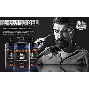 The Shave Factory - Shaving Gel | Non-Irritating | Precise shave on face and body | Shaving gel for men | Moisturizes the skin | 1250ml (42.25fl oz.) (Sapphire Blue)